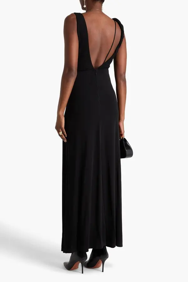 TOTEME Draped Stretch-jersey Maxi Dress