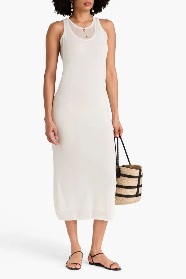white christmas dresses TOTEME-Sleeveless Cotton Tee Dress-242WRD1783FB0093 OFF WHITE 059 – Dope main image 1