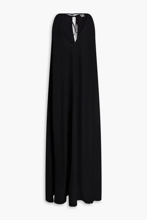 TOTEME Cutout Satin-crepe Maxi Dress - Black