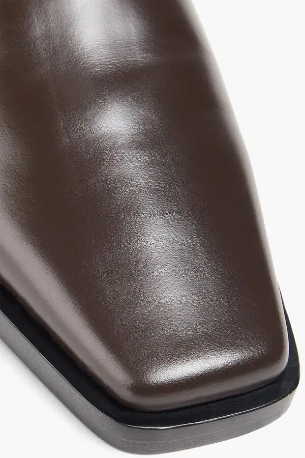 TOTEME Glossed-leather Knee Boots
