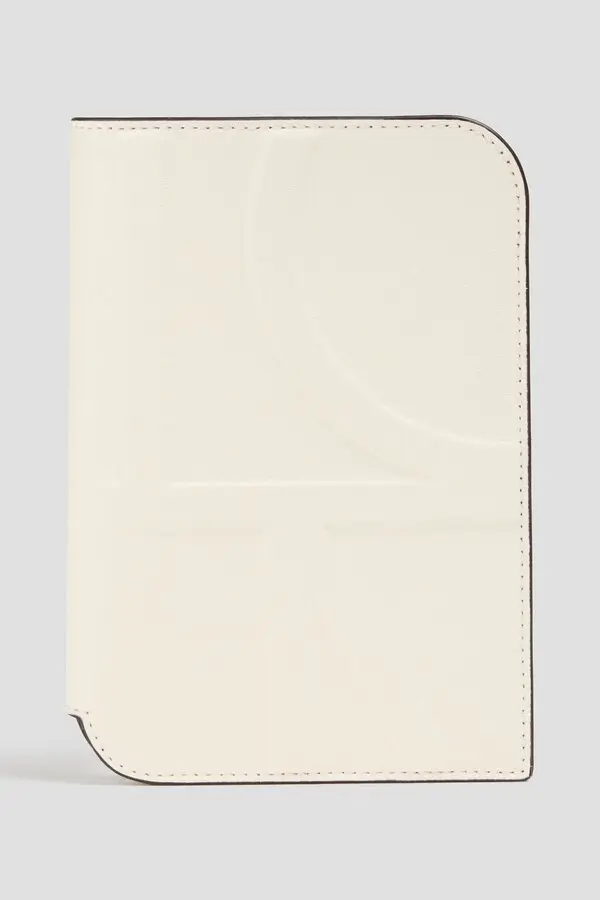 TOTEME Embossed Leather Passport Cover - Ivory