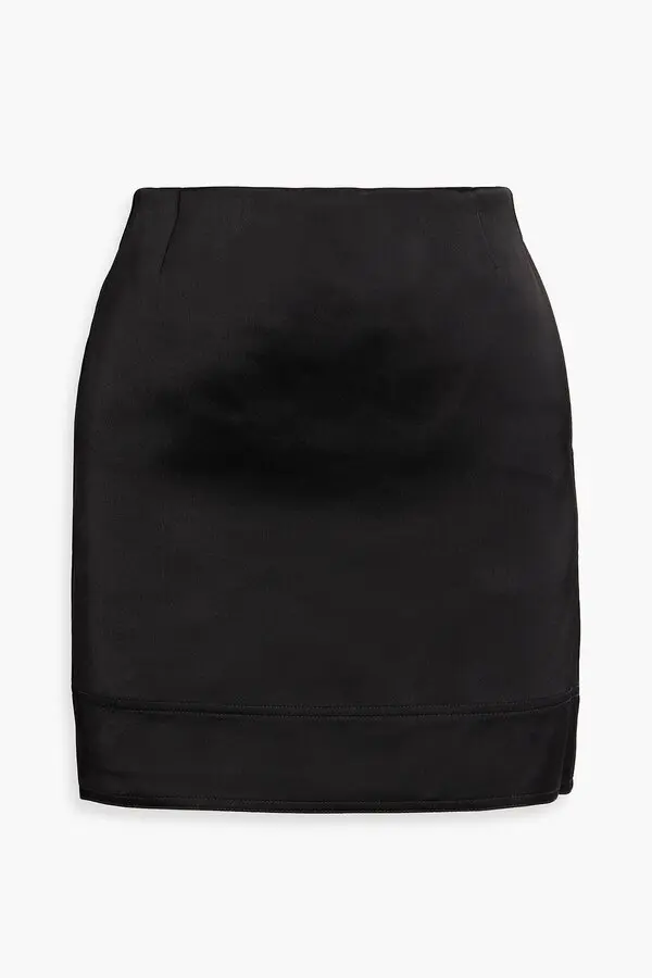 TOTEME Satin-crepe Mini Skirt - Black