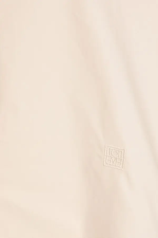 TOTEME Cropped Cotton-poplin Shirt - Beige