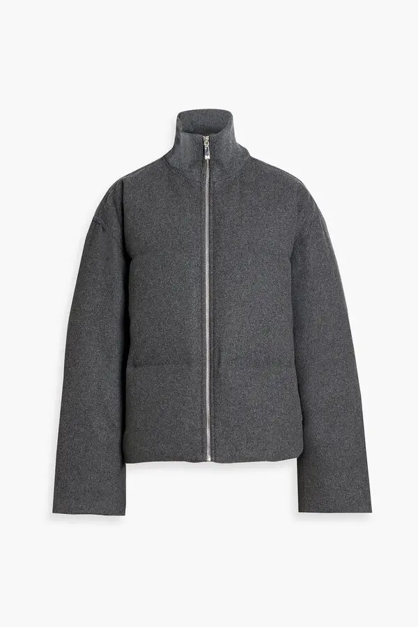 TOTEME Quilted Wool-blend Flannel Jacket - Anthracite