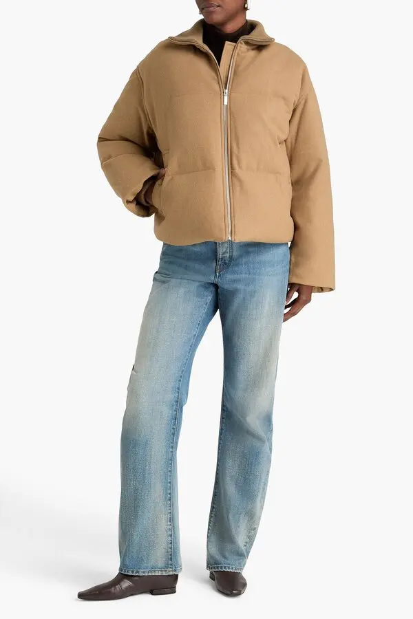 TOTEME Quilted Wool-blend Flannel Jacket - Camel