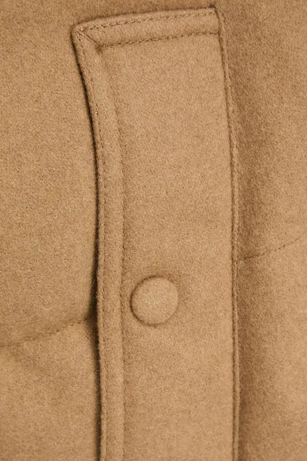 TOTEME Quilted Wool-blend Flannel Jacket - Camel