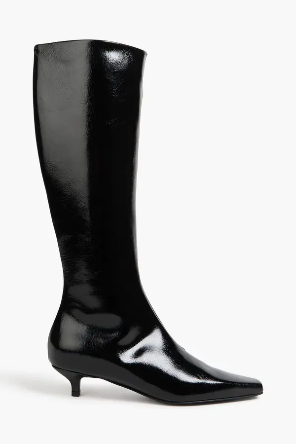 TOTEME Glossed-leather Knee Boots