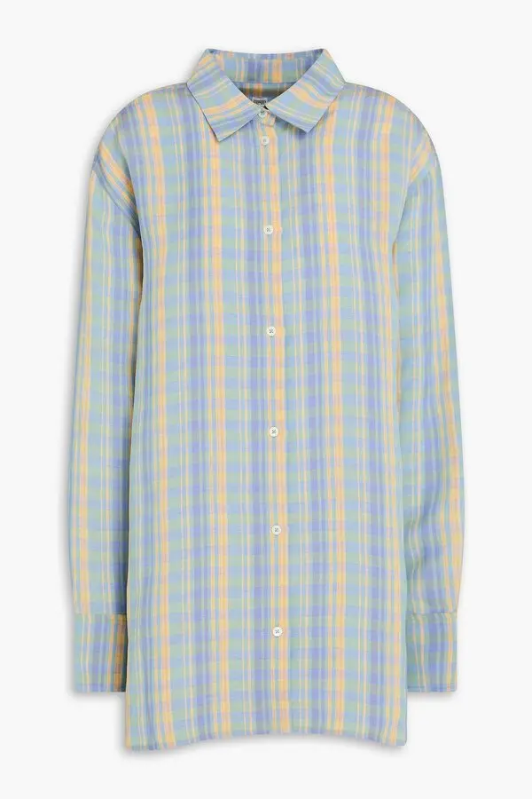 TOTEME Gingham Linen-blend Shirt