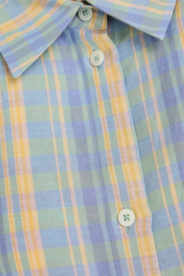 TOTEME Gingham Linen-blend Shirt
