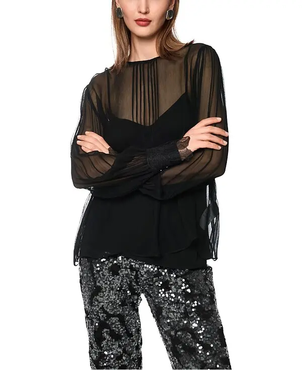 MARC CAIN Delicate Viscose Crepe Blouse