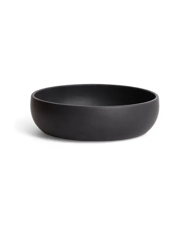 GHARYAN STONEWARE Shallow Serving Bowl - Matte Black