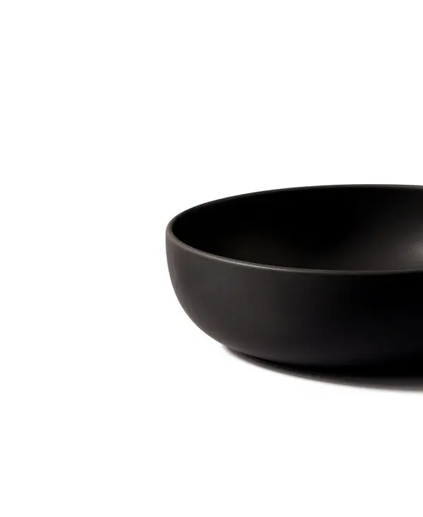 GHARYAN STONEWARE Shallow Serving Bowl - Matte Black