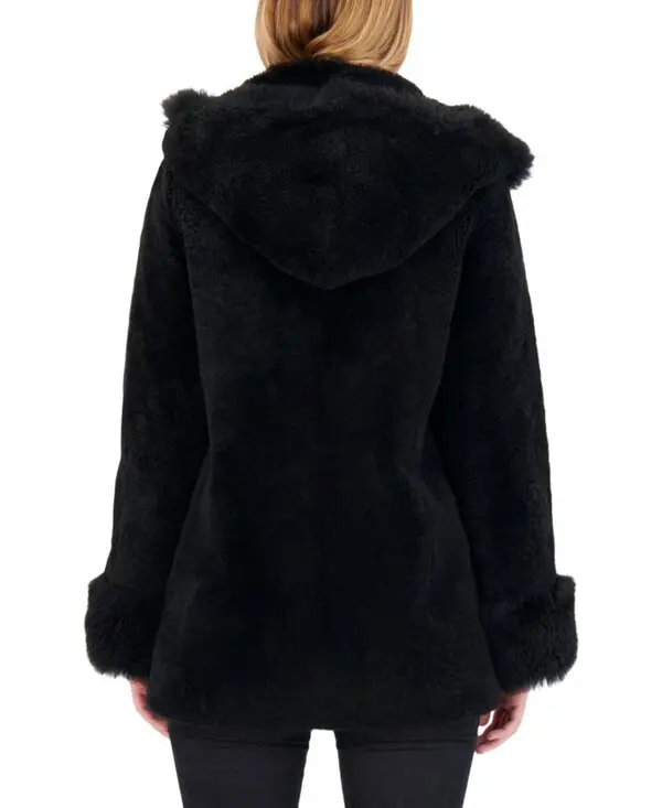 Gorski Sheared Shearling Lamb Parka - Black