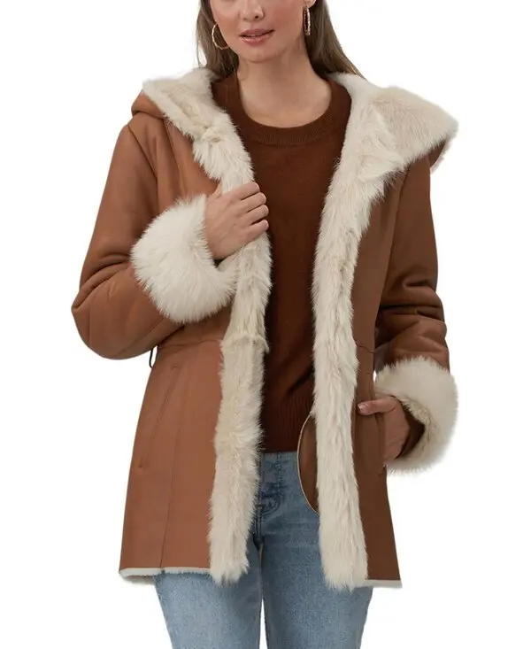 Gorski Hooded Shearling Lamb Jacket
