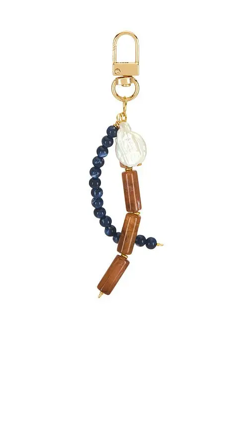 CASA CLARA Ember Beaded Keychain - Stone Pearl