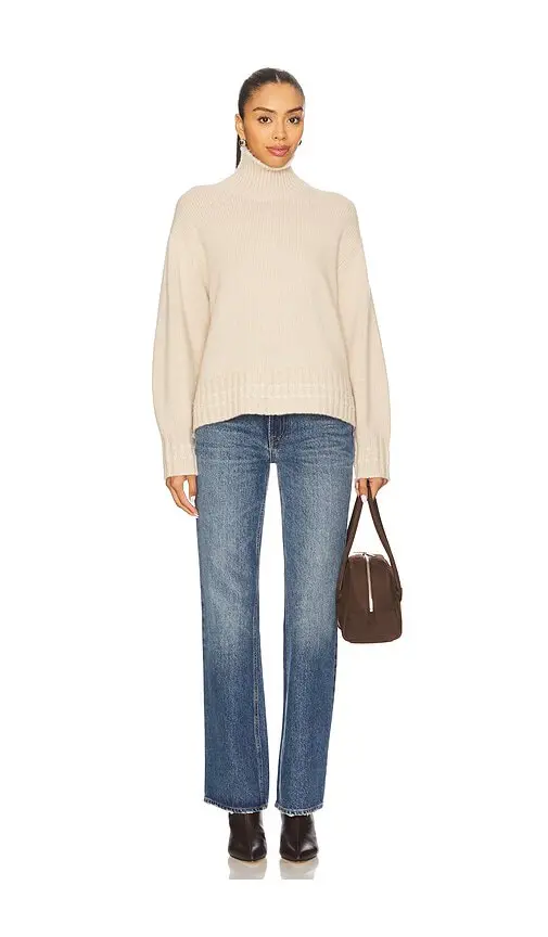 Guest In Residence Cropped Ribbed Turtleneck