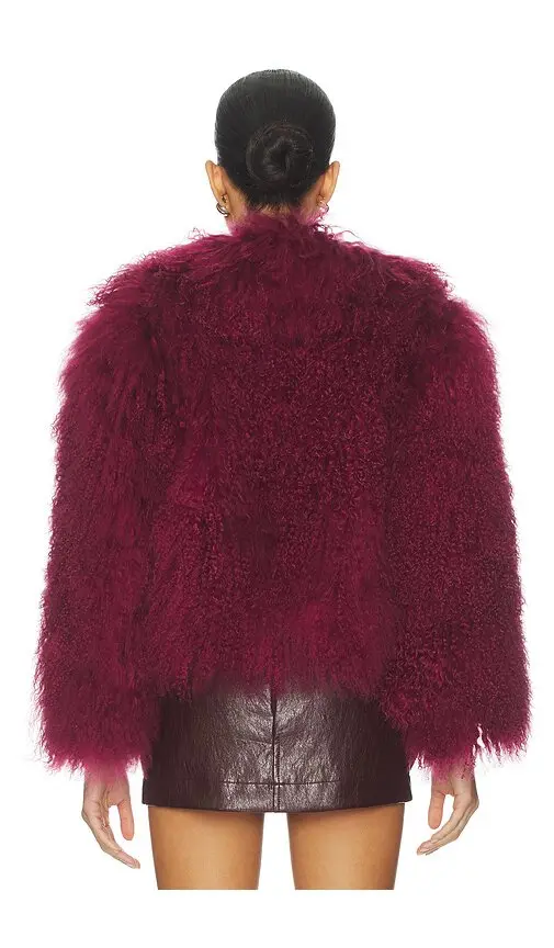 BUBISH Georgina Fur Jacket - Cherry