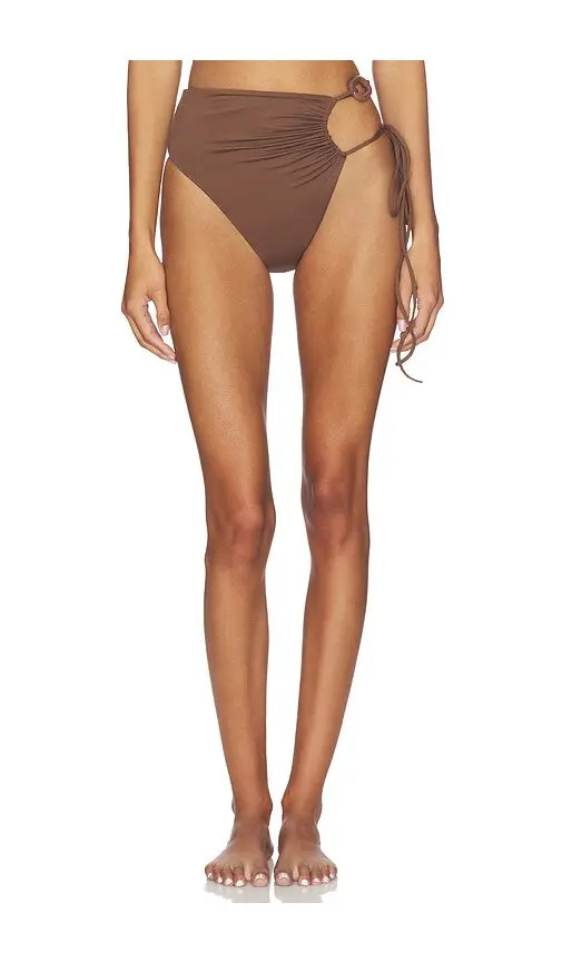 Magda Butrym High Waisted Bikini Bottom - Brown