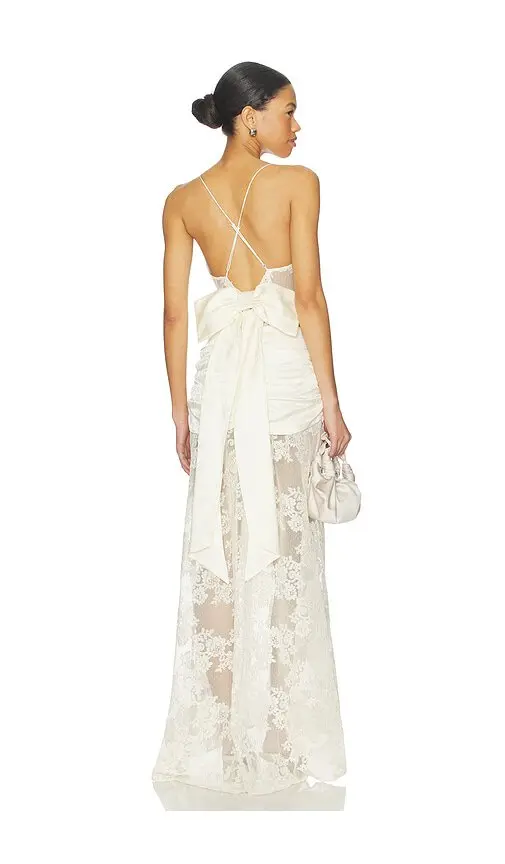 lace splicing dress Charming Spaghetti Straps Lace Splicing Prom Dress with Slit main image 0