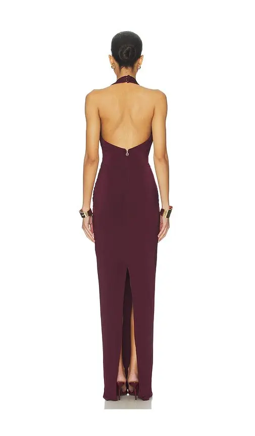 Nookie Portia Halter Maxi Dress - Wine | Editorialist