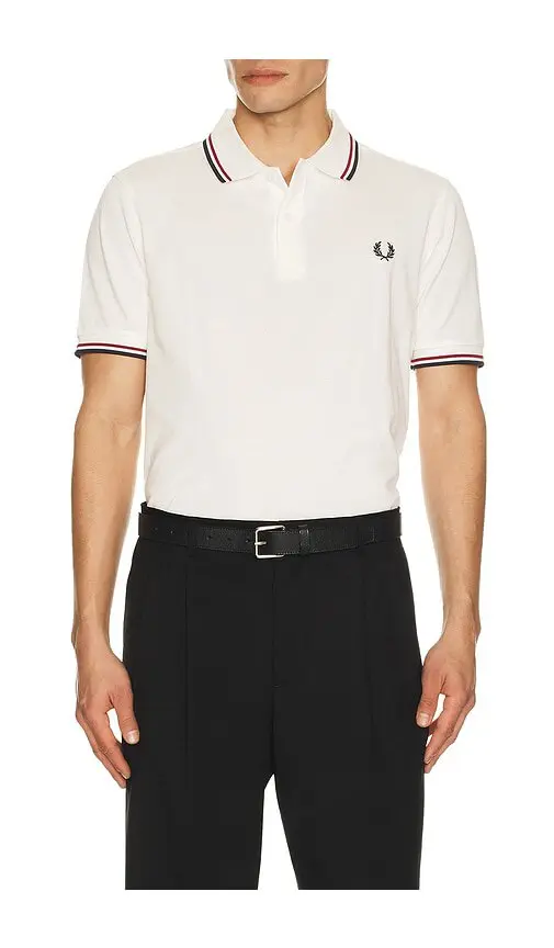 Fred Perry Twin Tipped Shirt In White