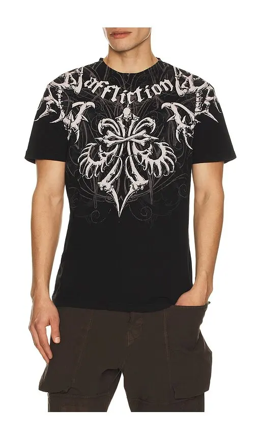 AFFLICTION Skeleton Tee - Black