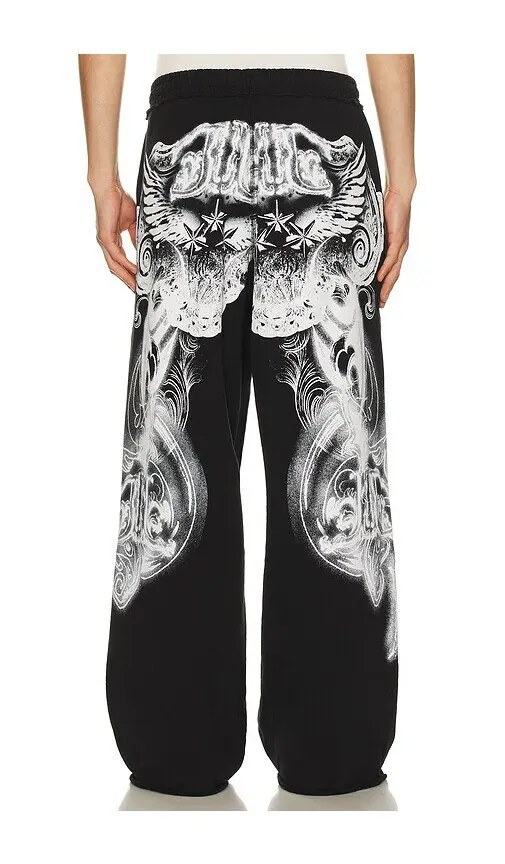 JADED LONDON Gothic Printed Joggers - Black