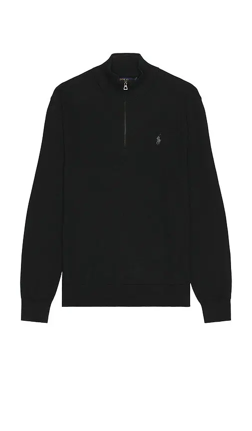 Polo Ralph Lauren Mesh-knit Cotton Quarter-zip Sweater