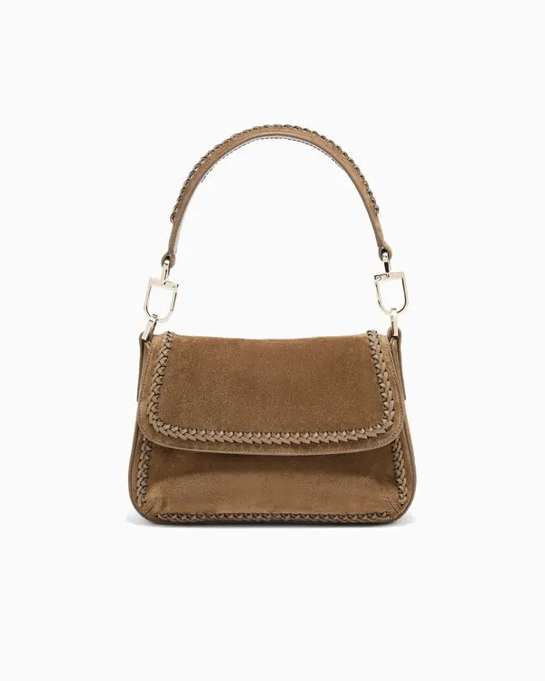 Giorgio Armani Small La Prima Soft Suede Handbag