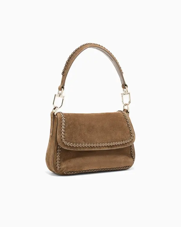 Giorgio Armani Small La Prima Soft Suede Handbag