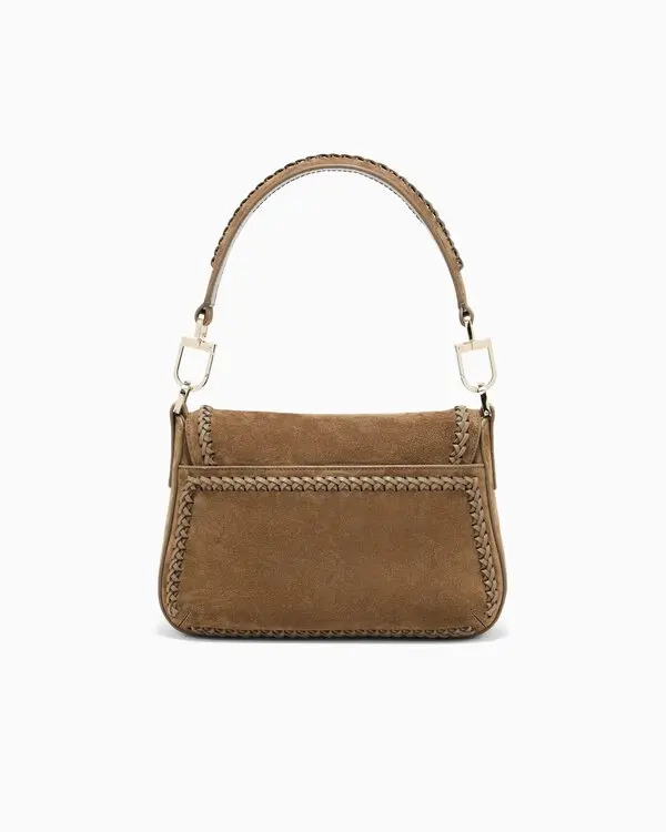 Giorgio Armani Small La Prima Soft Suede Handbag