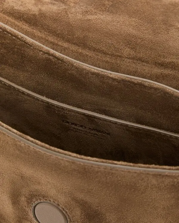 Giorgio Armani Small La Prima Soft Suede Handbag