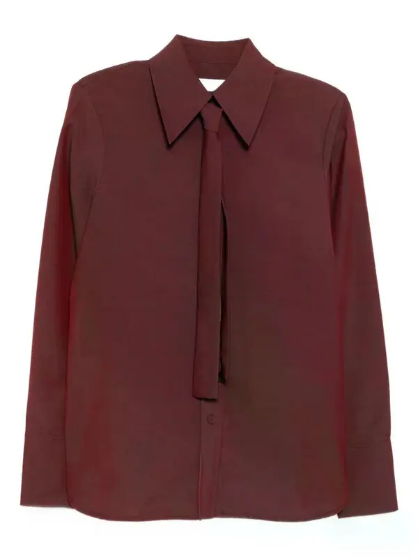 JIL SANDER Tie Poplin Shirt