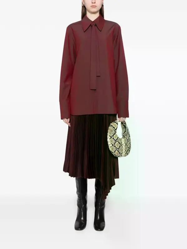 JIL SANDER Tie Poplin Shirt