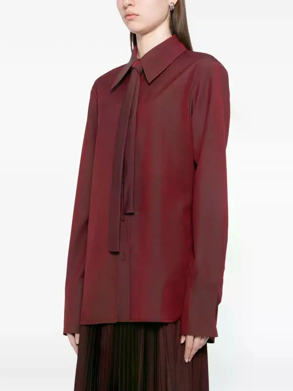 JIL SANDER Tie Poplin Shirt