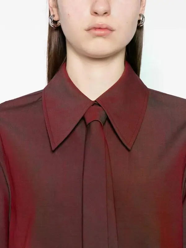 JIL SANDER Tie Poplin Shirt