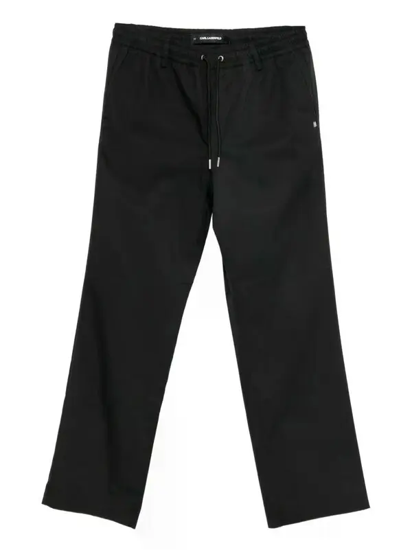 Karl Lagerfeld Logo-plaqued Straight-leg Trousers
