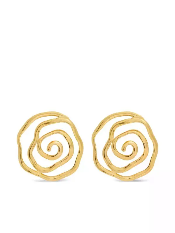 LYNYER Floral Vortex Earrings - Gold