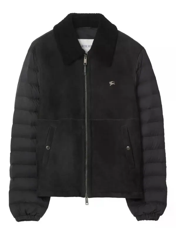 Burberry Equestrian Shearling Nylon Puffer Jacket