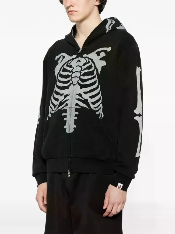 A Bathing Ape Skeleton Shark Hoodie - Black | Editorialist