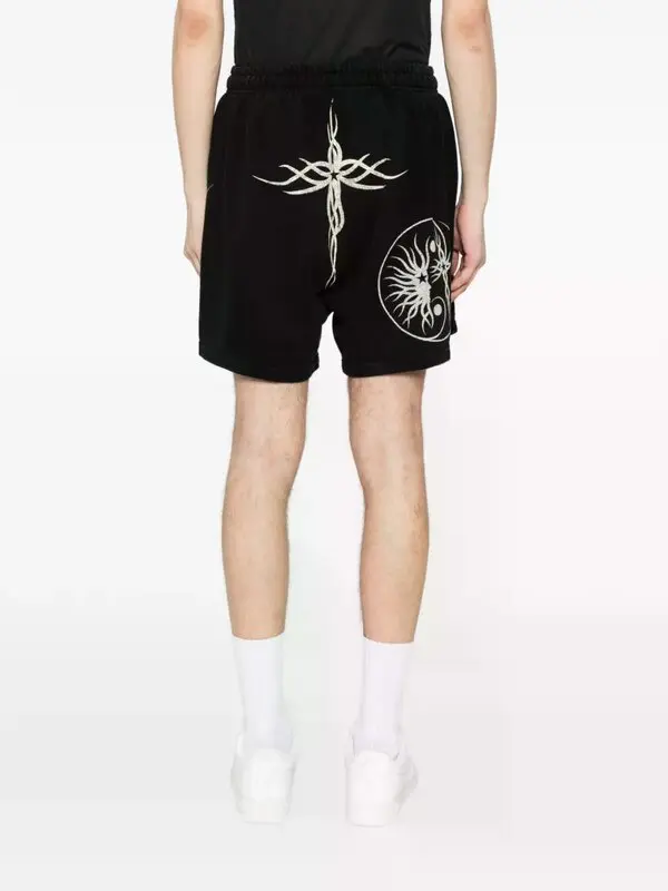 HELLSTAR Graphic-print Cotton Shorts