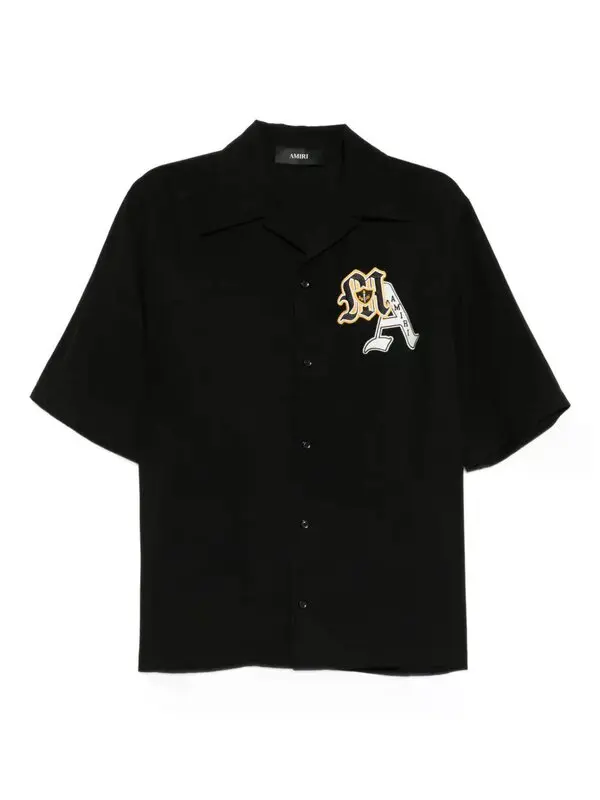 Amiri Varsity-patch Shirt - Black