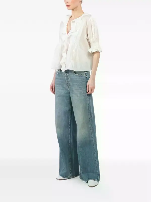 DÔEN Henri Ruffled Blouse - White