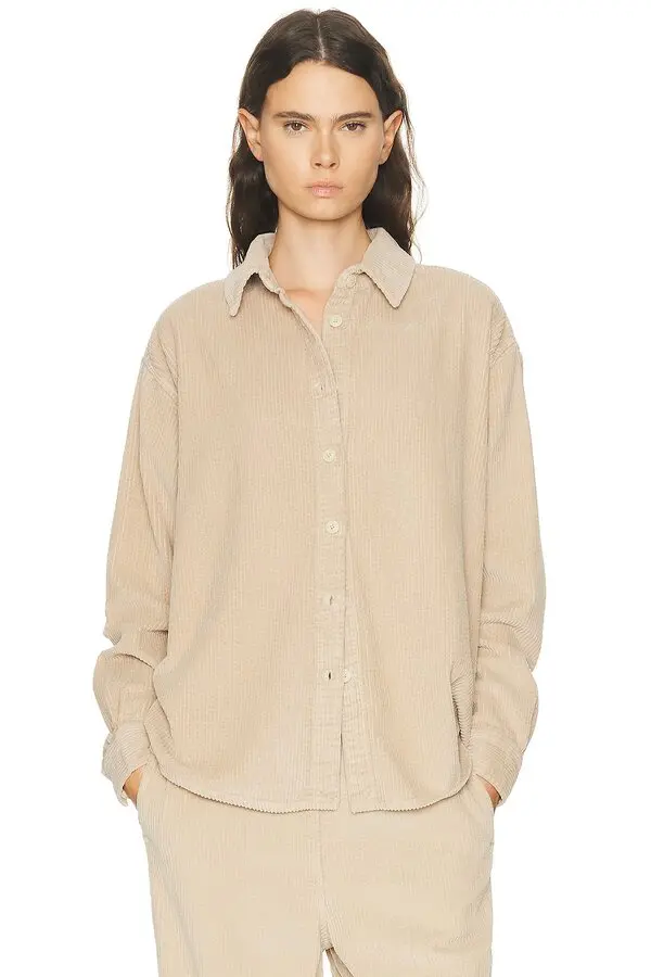 American Vintage Padow Long Sleeve Shirt - Mastic