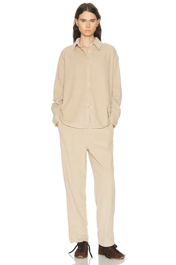 American Vintage Padow Long Sleeve Shirt - Mastic