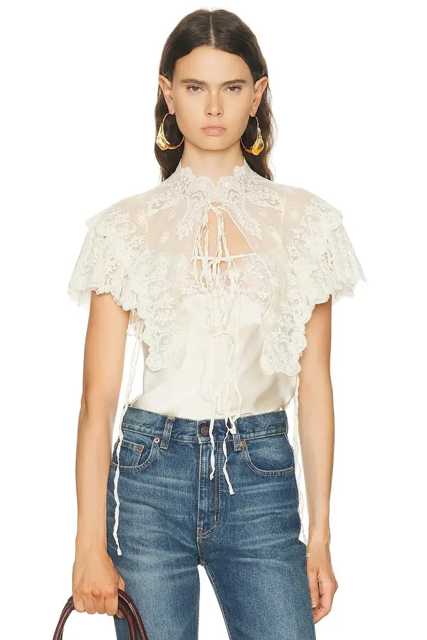 Chloé Lace Top - Pristine White