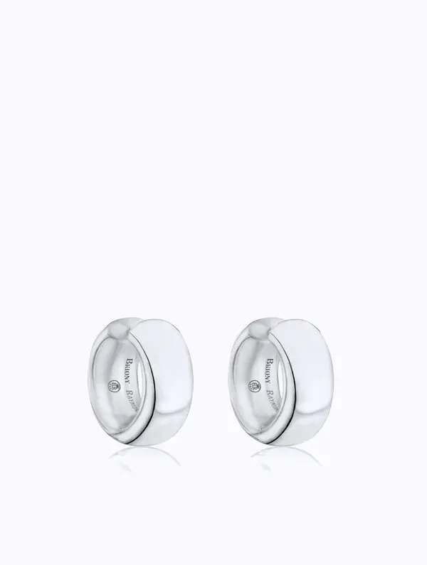 BRIONY RAYMOND Sloan Huggie Hoop Earrings - 18 Karat White Gold