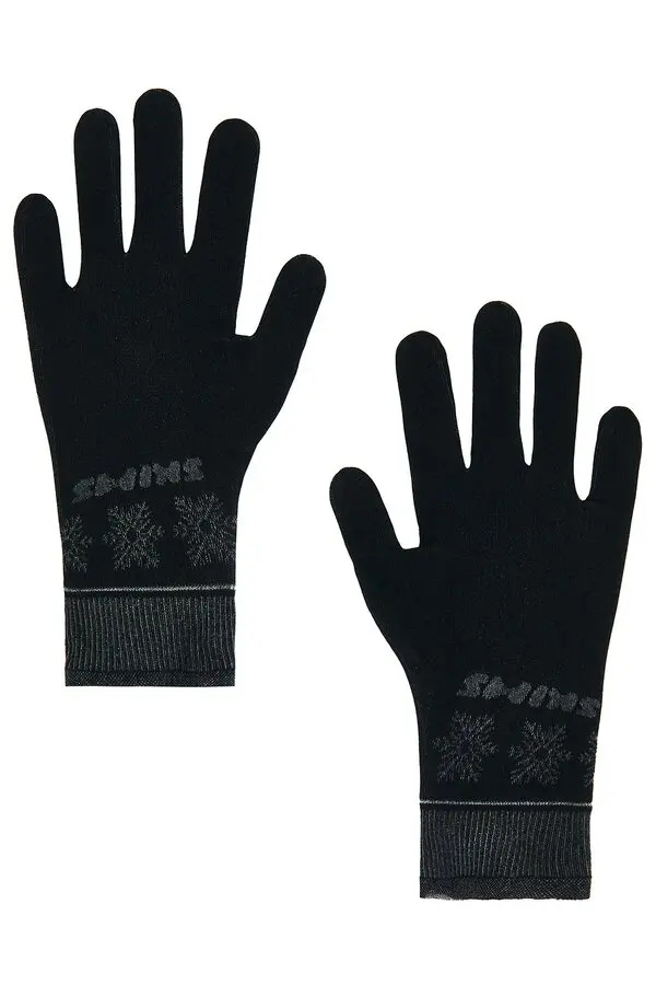 SKIMS Ski First Layers Glove Set - Obsidian Winter Fairisle