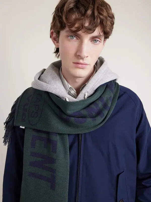 WTAPS Evasion Fringed Knitted Scarf