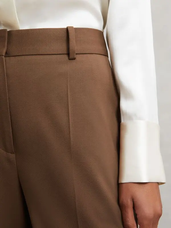 REISS Solene Wool-blend Wide-leg Suit Trousers